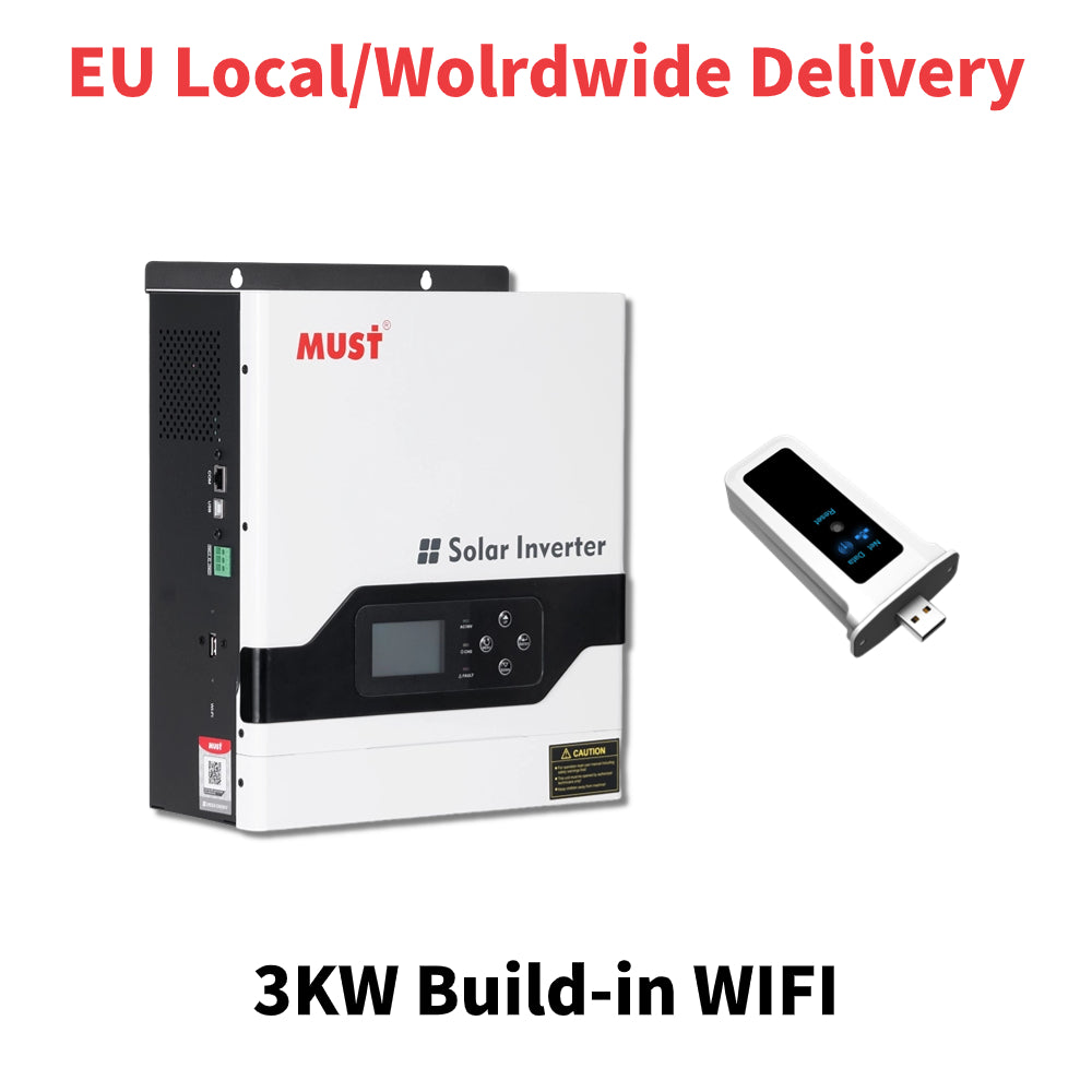 MUST PV18-3024 VPM 3KW 24V Solar Inverter MPPT 60A Max PV Input 145V ...