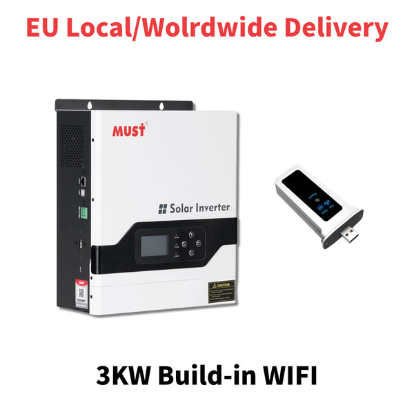 MUST PV18-3024 VPM 3KW 24V Solar Inverter MPPT 60A Max PV Input 145V ...