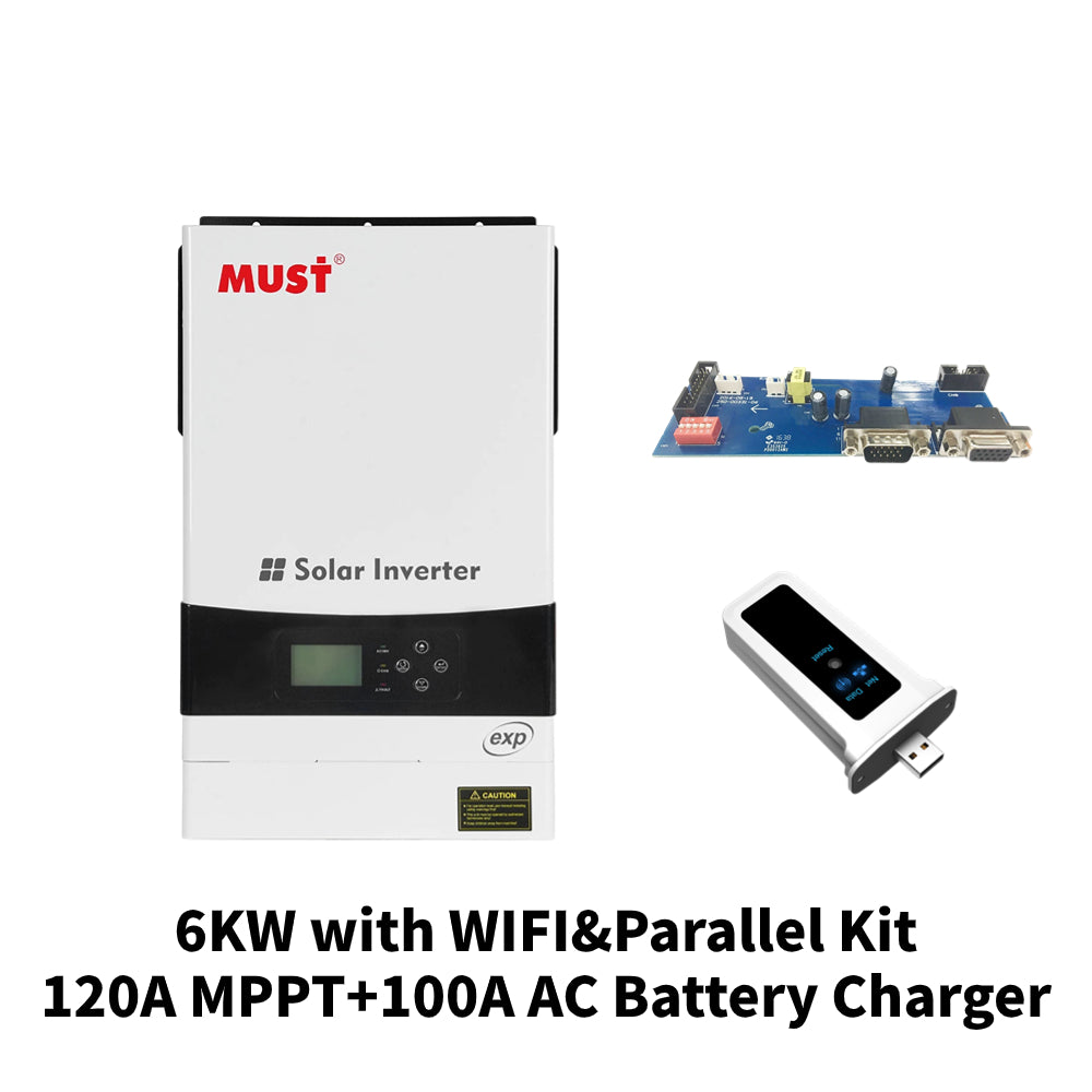 MUST PV19 6048 EXP 6KW 48V Home Solar Inverter MPPT Controller 120A PV ...